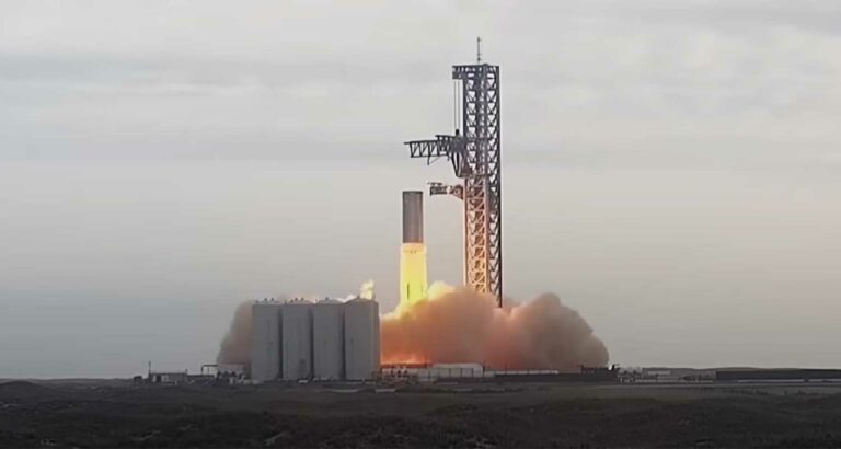 Watch | SpaceX test-fires Starship booster ahead of orbital launch ...